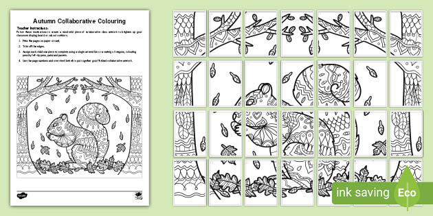 Autumn Collaborative Colouring