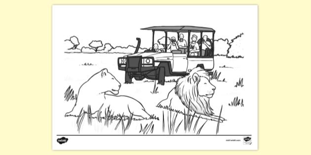 FREE! - Safari Colouring Sheet (teacher made)