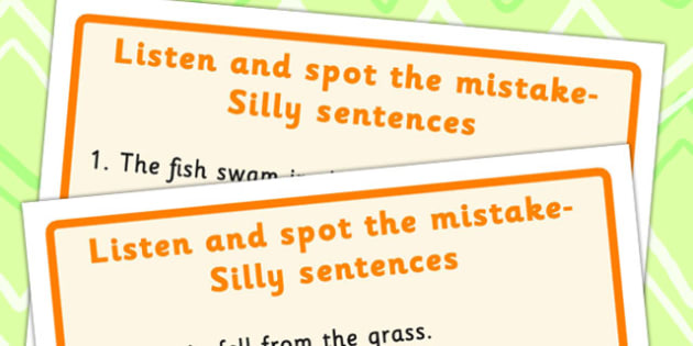 Listen and Spot The Mistake 1 (teacher made)