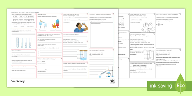 Edexcel GCSE Chemistry Topic 2: States of Matter Foundation Revision ...