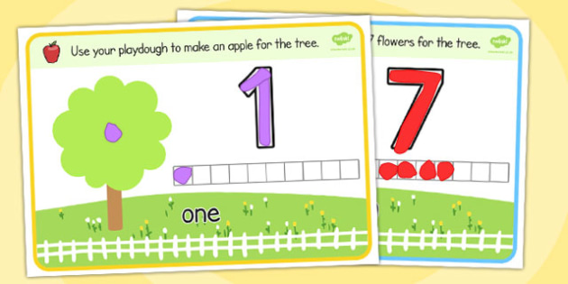 Counting Activity Playdough Mats (teacher made)