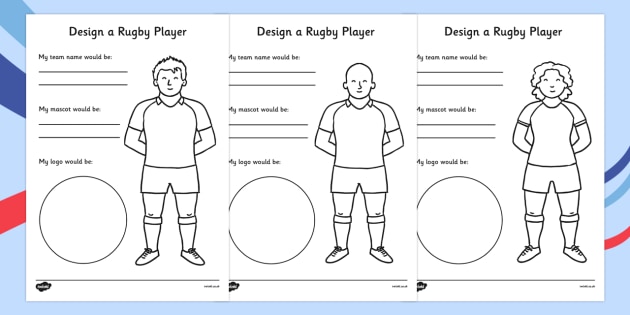 Design a Rugby Player Worksheet - rugby player, design