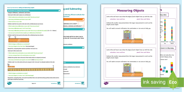 👉 Year 3 Intervention: Adding and Subtracting Lengths
