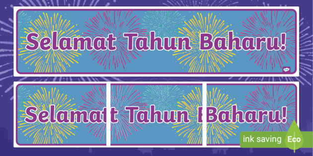 Banner Selamat Tahun Baharu! - Sepanduk selamat tahun baharu