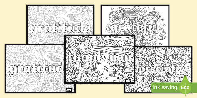 Gratitude Mindfulness Colouring
