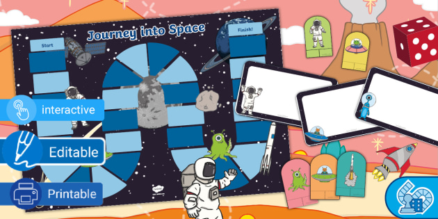 Journey Into Space Board Game - Primary Resources - Twinkl
