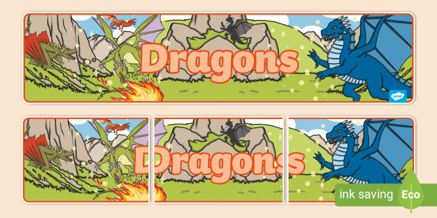 FREE! - Dragons Topic Display Banner (Teacher-Made)