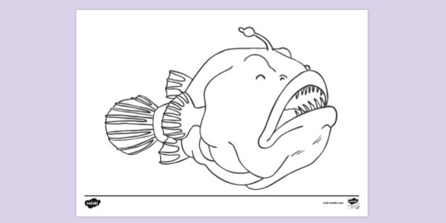 FREE! - Scary Fish Colouring | Colouring Sheets