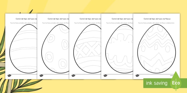 Ficha de motricidad fina: El huevo de Pascua