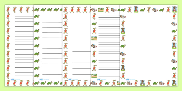 The Tortoise and The Hare Page Borders (teacher made)
