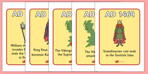 Vikings Timeline Display Posters (teacher made)