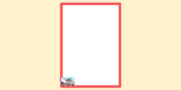 FREE! - Boarding a Plane Page Border | Page Borders | Twinkl