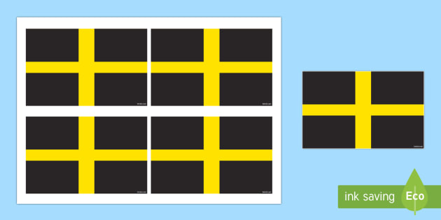 St Davids Day Flag Activity - Welsh Cross Flag - Twinkl