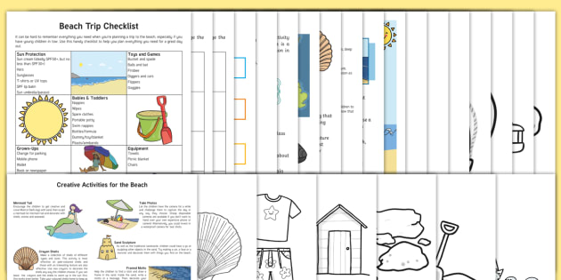 Summer Fun in the Holidays: At the Seaside Activites Ages 5 - 7