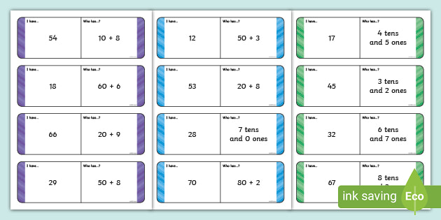 Place Value Loop Cards Pack - 2 Digits