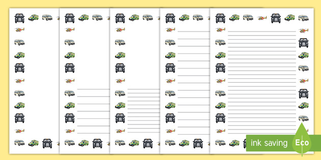 FREE! - Transport Page Borders (teacher made)