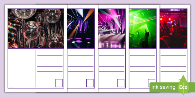 FREE! - Disco Postcards (teacher made)
