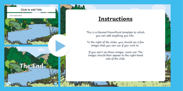 FREE! - Water Theme PowerPoint Background (teacher made)