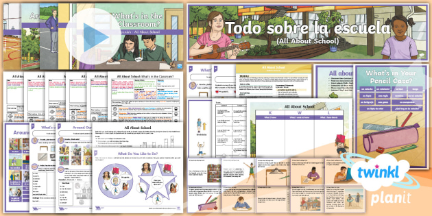 PlanIt Year 3 Spanish Lesson Plans Pack: School and Hobbies