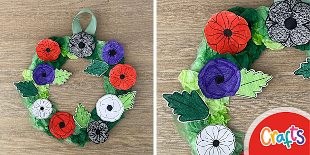 Remembrance Day Poppy Wreaths | twinkl.com.au