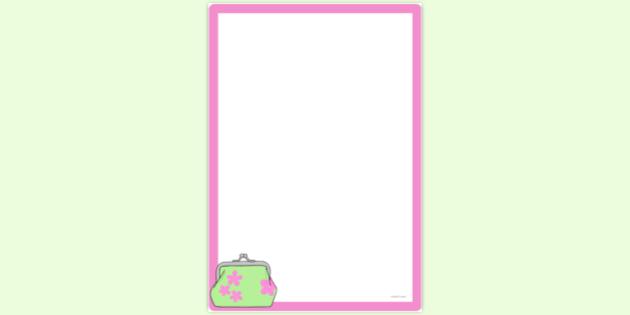 FREE! - Purse Page Border (teacher made)