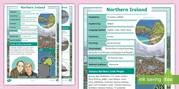 KS2 Northern Ireland Fact File (teacher made)