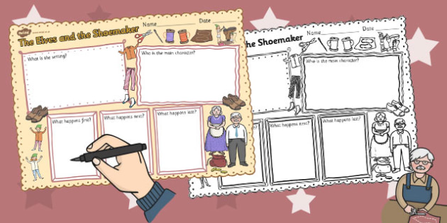 The Elves and the Shoemaker Book Review Writing Frame - writing