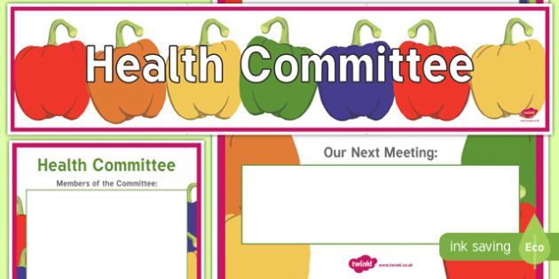 Health Committee Display Banner and Poster (teacher made)