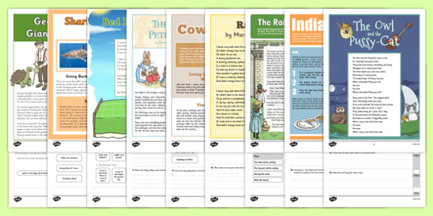 Year 3 English Worksheets With Answers Reading Assessments