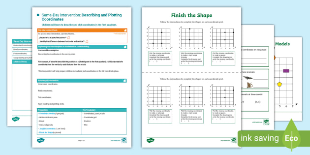 👉 Y4 Maths Intervention: Describing and Plotting Coordinates.