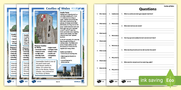 Welsh Castles Reading Comprehension Activity | Twinkl