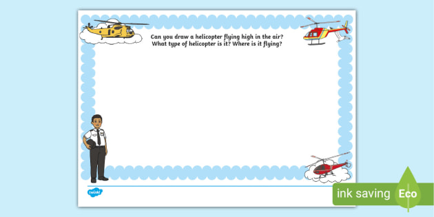 FREE! - Helicopter Drawing Prompt Activity (teacher made)