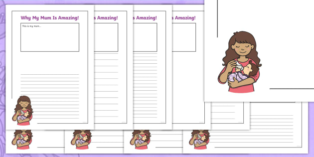 My Mum Is Amazing Page Borders