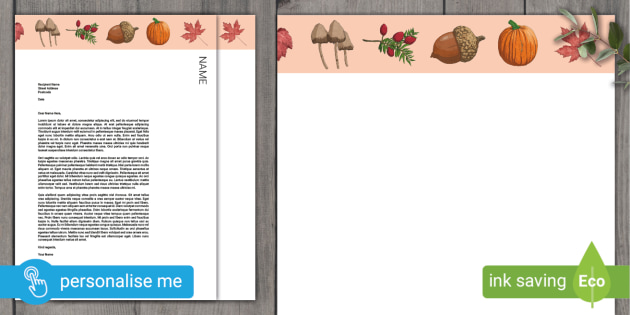 Hello Autumn Letterhead