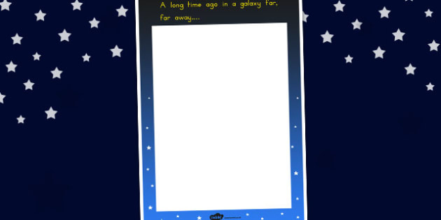 FREE! - Star Wars Story Starter Page Borders (teacher made)