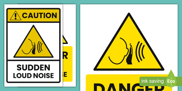 FREE! - Noise Warning Sign Pack – Signs – Twinkl Resources