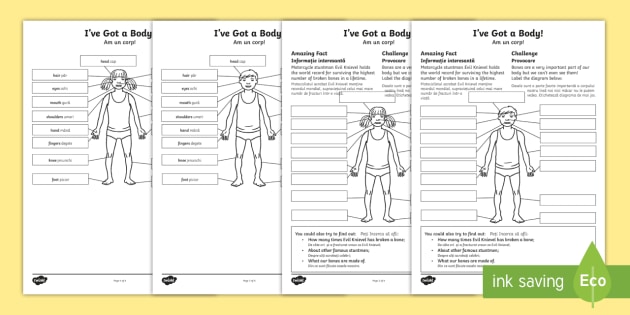 Body Awareness Worksheet • Twinkl.com.au