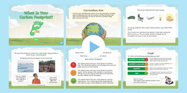 Calculating Your Carbon Footprint Interactive Activity