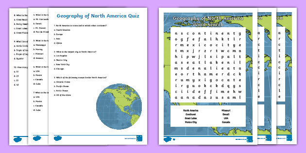 Crash Course Podcast Geography of North America Resource Pack