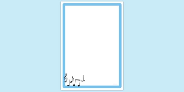 FREE! - Simple Blank and Lined Music Page Border Pack | Page Borders