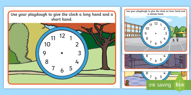 Hands on the Clock Playdough Mats (teacher made)