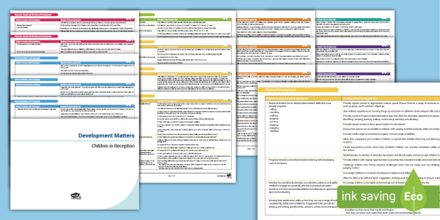 Foundation Stage Reception - EYFS Development Matters 2020
