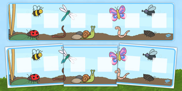 Minibeast-Themed Visual Timetable Display