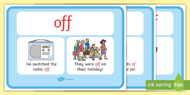 Of And Off Display Posters (teacher made)