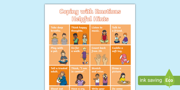 Coping with Emotions Helpful Hints Display Poster