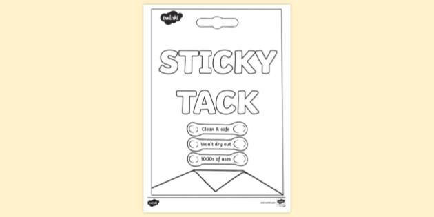 FREE! - Sticky Tack Colouring Sheet | Colouring Sheets