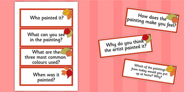 Looking at Paintings Prompt Questions (teacher made)