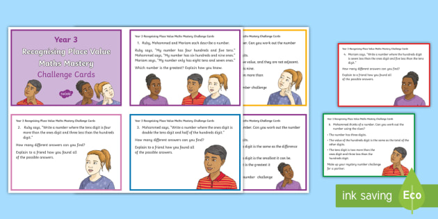 Year 3 Recognising Place Value Maths Mastery Challenge Cards Year 3 Recognising Place Value Maths Mastery Challenge Cards