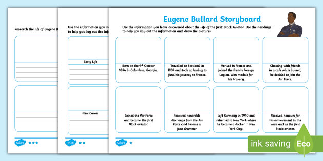 Eugene Bullard Storyboard (teacher made)