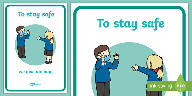Keep Safe Air Hugs Display Poster (teacher made)
